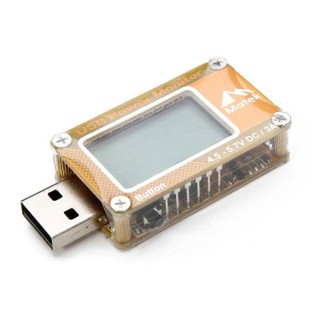 Matek USB LCD Display Voltmeter Ampere Meter Power Capacity Tester
