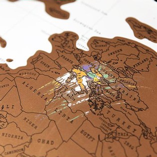 World Scratch Wall Map Poster In Tube