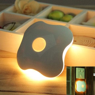 Clover Style Rechargeable 6-LED Human Body Sensor Light