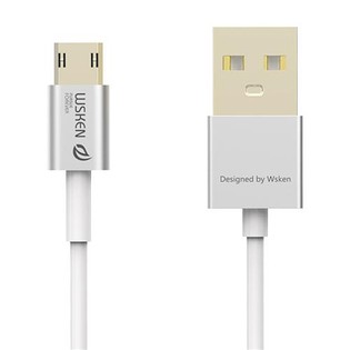 Wsken Micro USB Charging and Sync Double-sided Plug Aluminum Cable