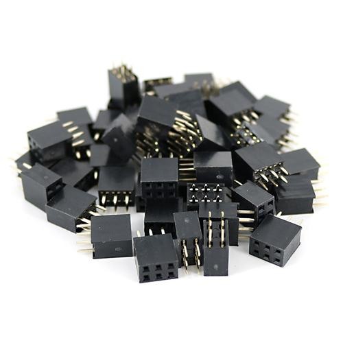 50PCS 2*3P Female Pin Header Kit for Arduino Expansion Shield