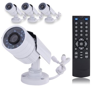 1/4" CMOS Weatherproof DVR Kit with 24 LEDs 4CH CCTV Camera System