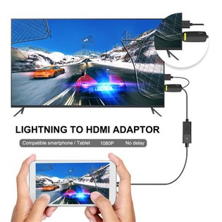 ROCK Lightning to HDMI Screen Mirroring Adapter For iPhone iPad-Black