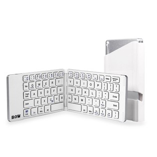 BOW Foldable Wireless Bluetooth Keyboard White
