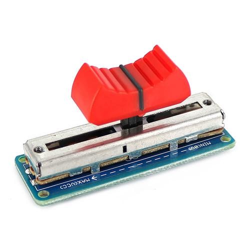 Slide Potentiometer Sensor Module with Volume Control for Arduino - Red