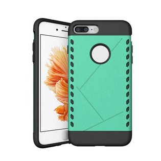 Shield Pattern Shockproof Case For iPhone 7 Plus - Green