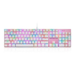 Motospeed CK104 Wired Gaming Mechanical Keyboard Blue Switch - Pink