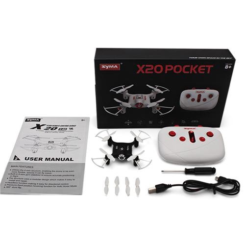SYMA X20 POCKET 2.4G 4CH 6Aixs RC Quacopter RTF Black