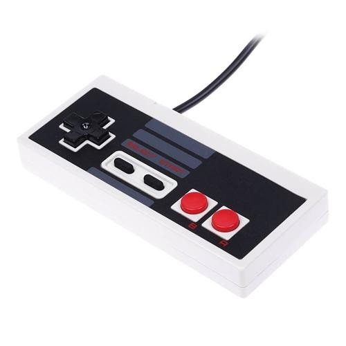Retro Wired USB Gaming Controller NES Style Grey