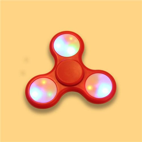 Fidget Hand Spinner RGB LED Light Red