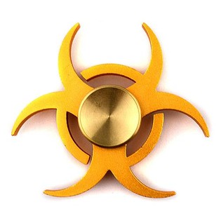 Fidget Hand Spinner Biohazard Aluminum Alloy Gold