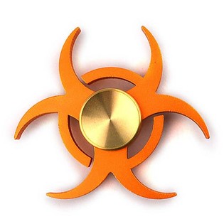 Fidget Hand Spinner Biohazard Aluminum Alloy Yellow