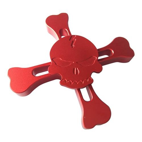 Fidget Hand Spinner Skull Aluminum Alloy Red