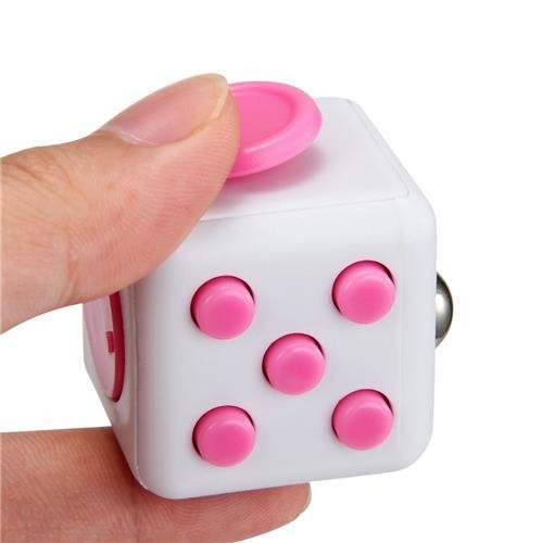 Fidget Magic Cube White and Pink