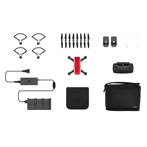 DJI Spark Fly More Combo Mini Selfie RC Quadcopter Lava Red EU Plug