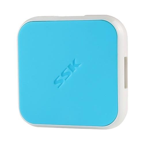 SSK SHU029 USB Hub with 4 Ports Blue