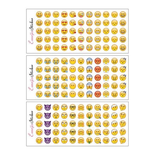 Emoji Smile Face Sticker 12 Sheets