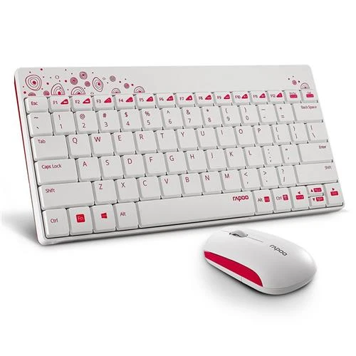 Rapoo 8000 Wireless Keyboard Mouse Set White