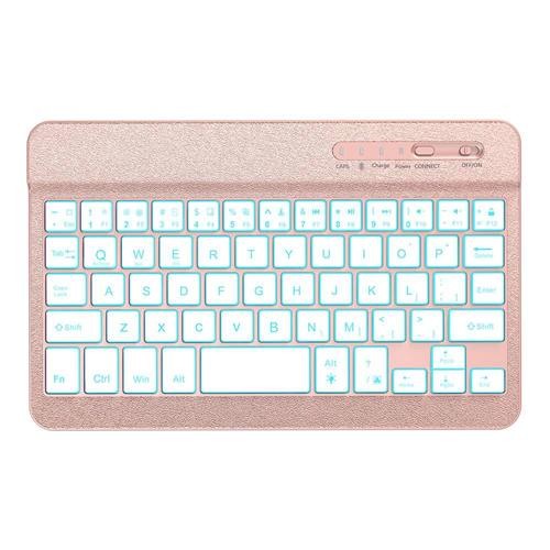 F20 Wireless Bluetooth 7 inches Keyboard - Rose Gold