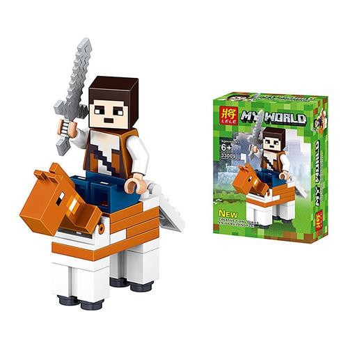 8PCS My World Minecraft Building Block Action Figures toys