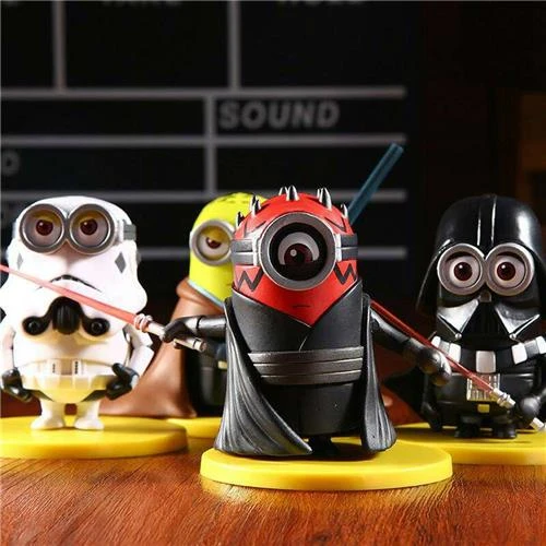 4PCS Star Wars Minions Action Figures Toys