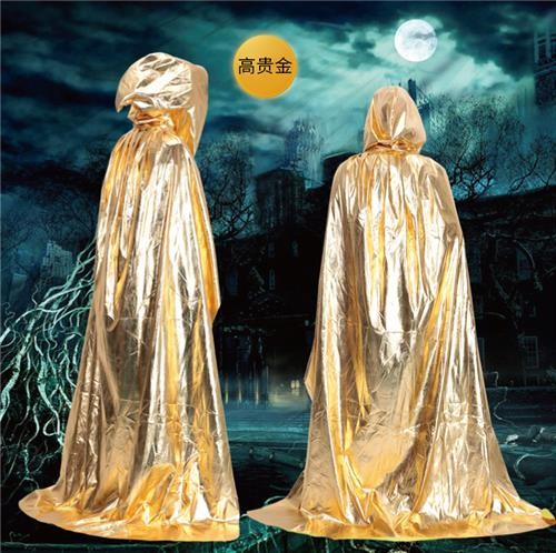 Halloween Cosplay Cloak Gold