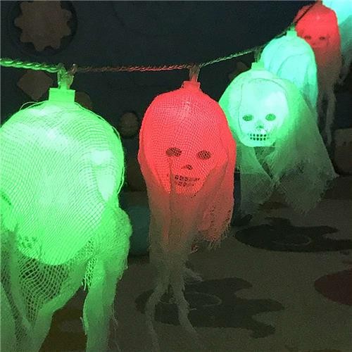 Halloween Ghost Skull String Lights