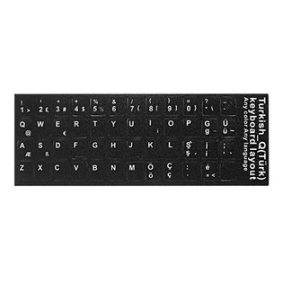 Keyboard Turkish Layout Sticker Black