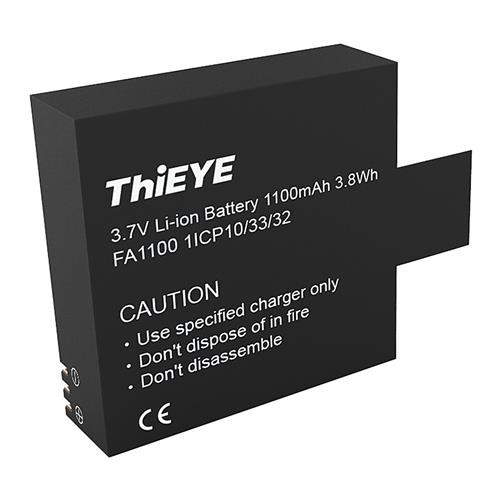 ThiEYE 3.7V 1100mAh Backup Li-ion Battery For ThiEYE T5e/T5/E7 Vikcam