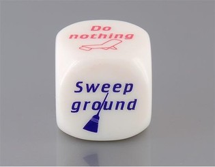English Housework Dice White