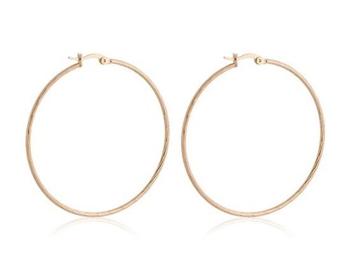 18K RGP Circle Earrings Golden