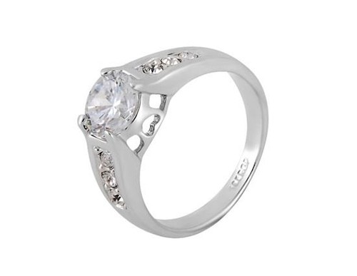 18K RGP Stylish Alloy Ring White