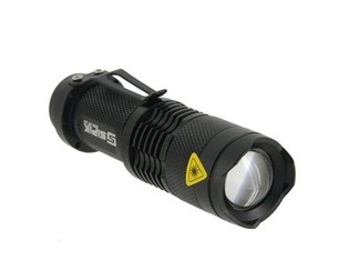 Sipik SK68 Mini Adjustable Zooming LED Flashlight Black