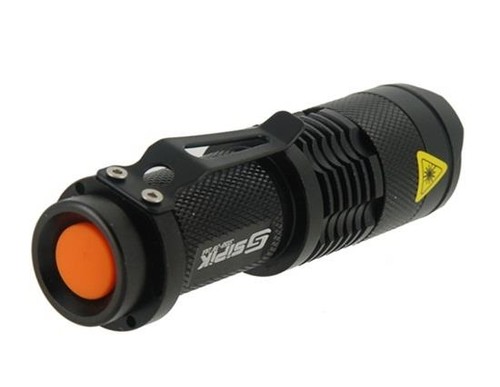Sipik SK68 Mini Adjustable Zooming LED Flashlight Black