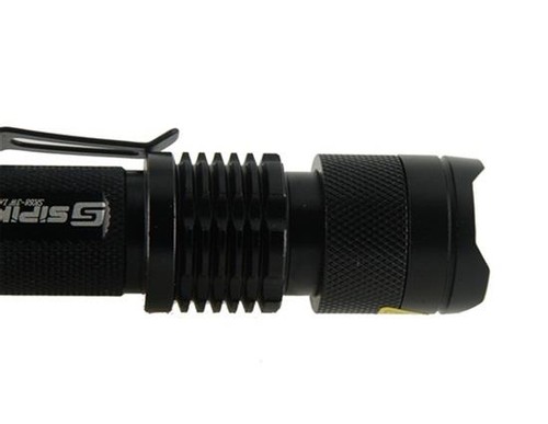 Sipik SK68 Mini Adjustable Zooming LED Flashlight Black