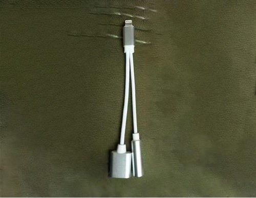 Universal 2 in 1 3.5mm Earphone Adapter Connector Cable With Charging