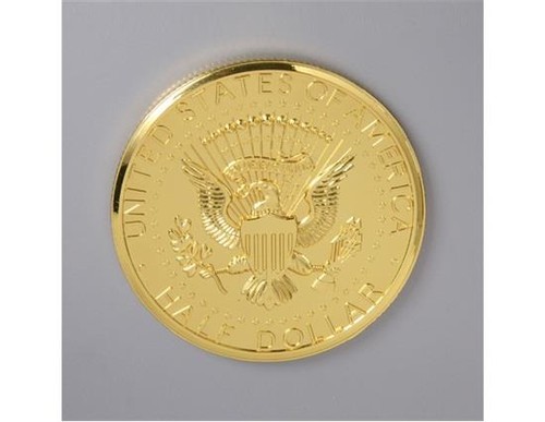 Magic Trick Jumbo Kennedy Coin Half Dollar Gold
