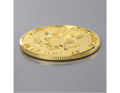 Magic Trick Jumbo Kennedy Coin Half Dollar Gold