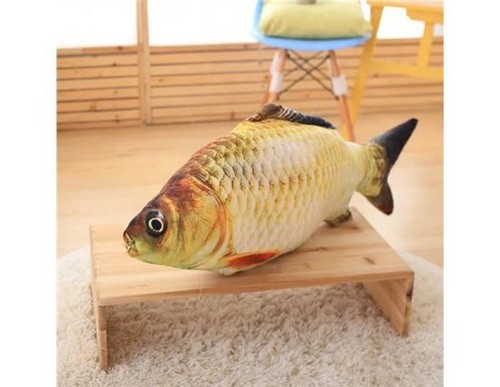 Simulation Carp Stuffed Fish Plush Toys Pillow Animation Toy Gold
