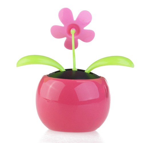 Car Decoration Solar Power Dancing Flower Automatic Swing Solar Apple