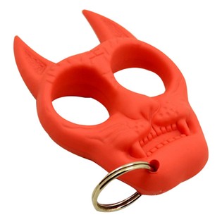 Mini Self Defense Tiger Head Keychain Red
