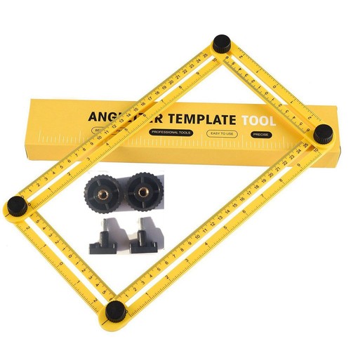 Measuring Template Ruler Mechanism Slide Tool Yellow