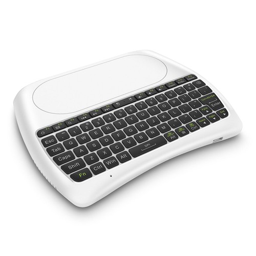 D8-L 2.4G Mini Wireless Keyboard with 4.1 in Touchpad Backlight-White