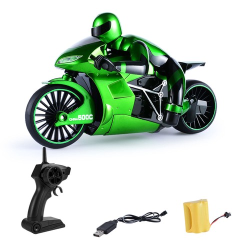 CSRC-22 2.4G 1:16 Drift RC Motorcycle LED Light RTR Green