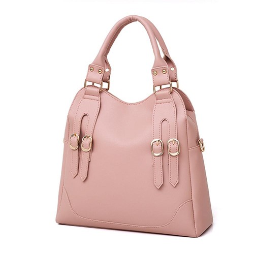 Fashion Tote Purse Bag PU Leather Women Handbags Pink