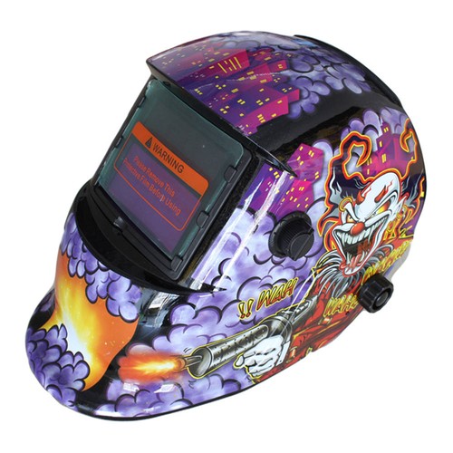 Clown Pattern Solar Auto Darkening Electric Welding Mask Helmet