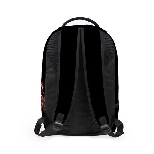 3D Printed Colored Lion Pattern Backpack Black