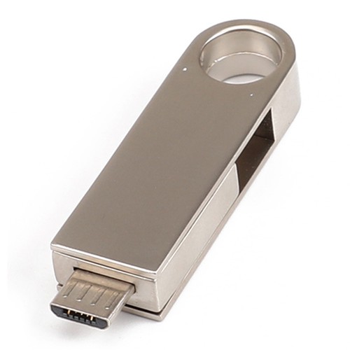 CW10381 2-in-1 OTG 64GB Memory Flash Drive Silver