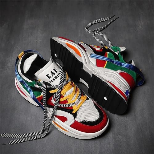 Men's Chunky Sneakers Fashion Athletic Shoes EU39.5 White