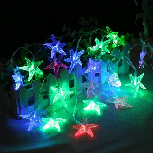 10PCS Starfish LED Battery LED String Lights Multi-color